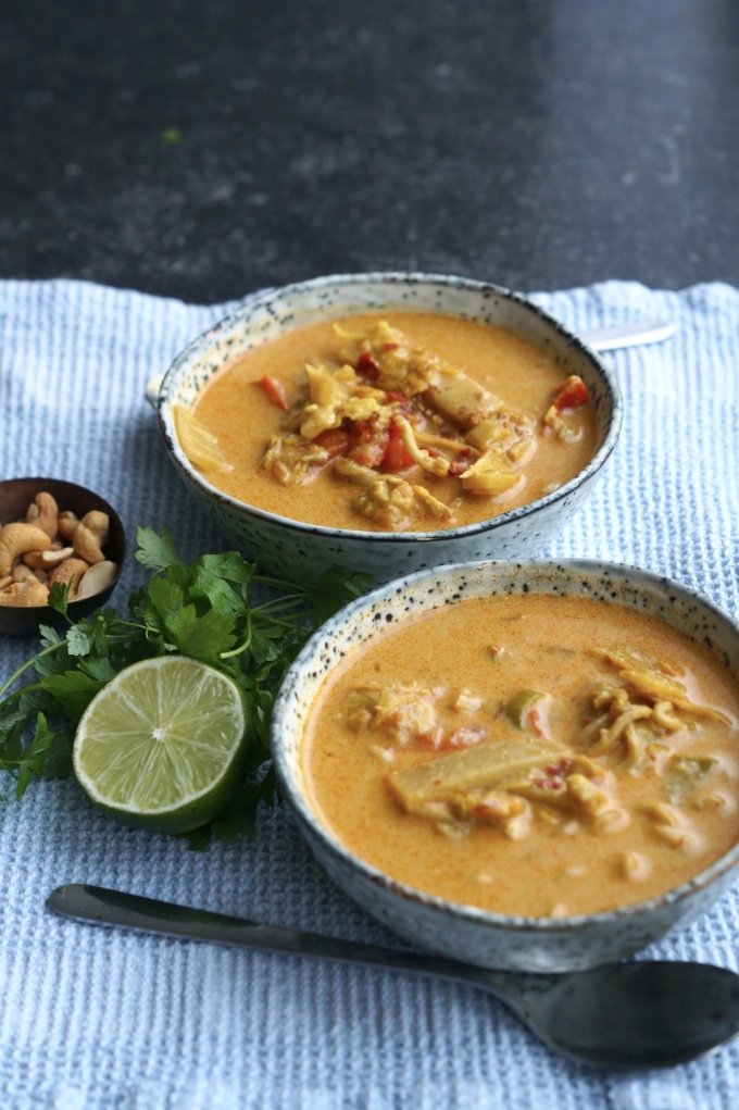 Thaisuppe - den bedste suppe med kylling, grøntsager og kokosmælk