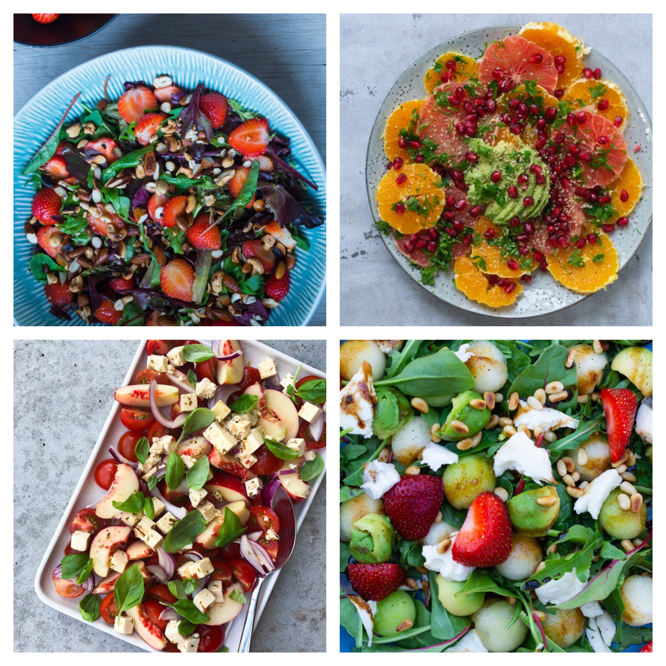 Sommersalater - inspiration til sommer salat med friske bær og andet godt