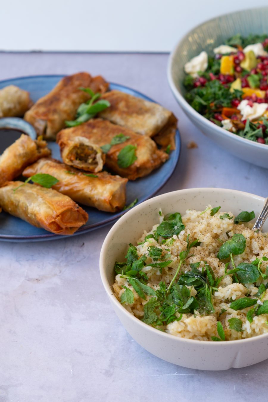 Rispilaf - krydrede ris med hvidløg, ingefær og frisk mynte