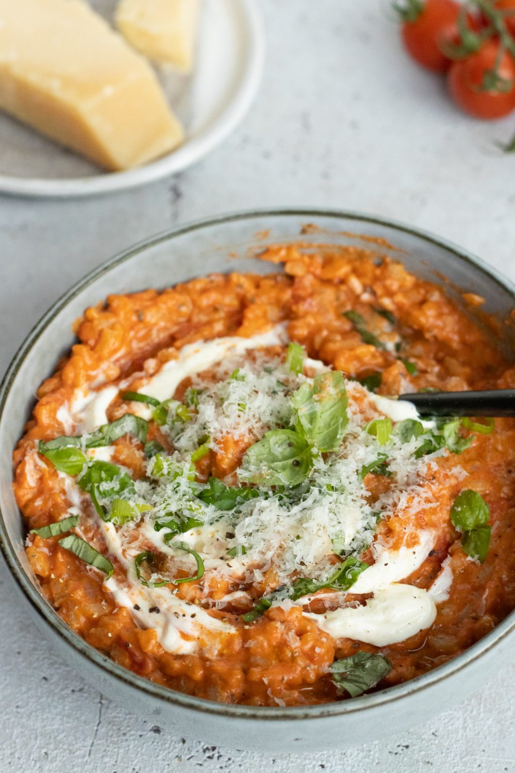 Risotto med tomat - cremet tomatrisotto med mascarpone