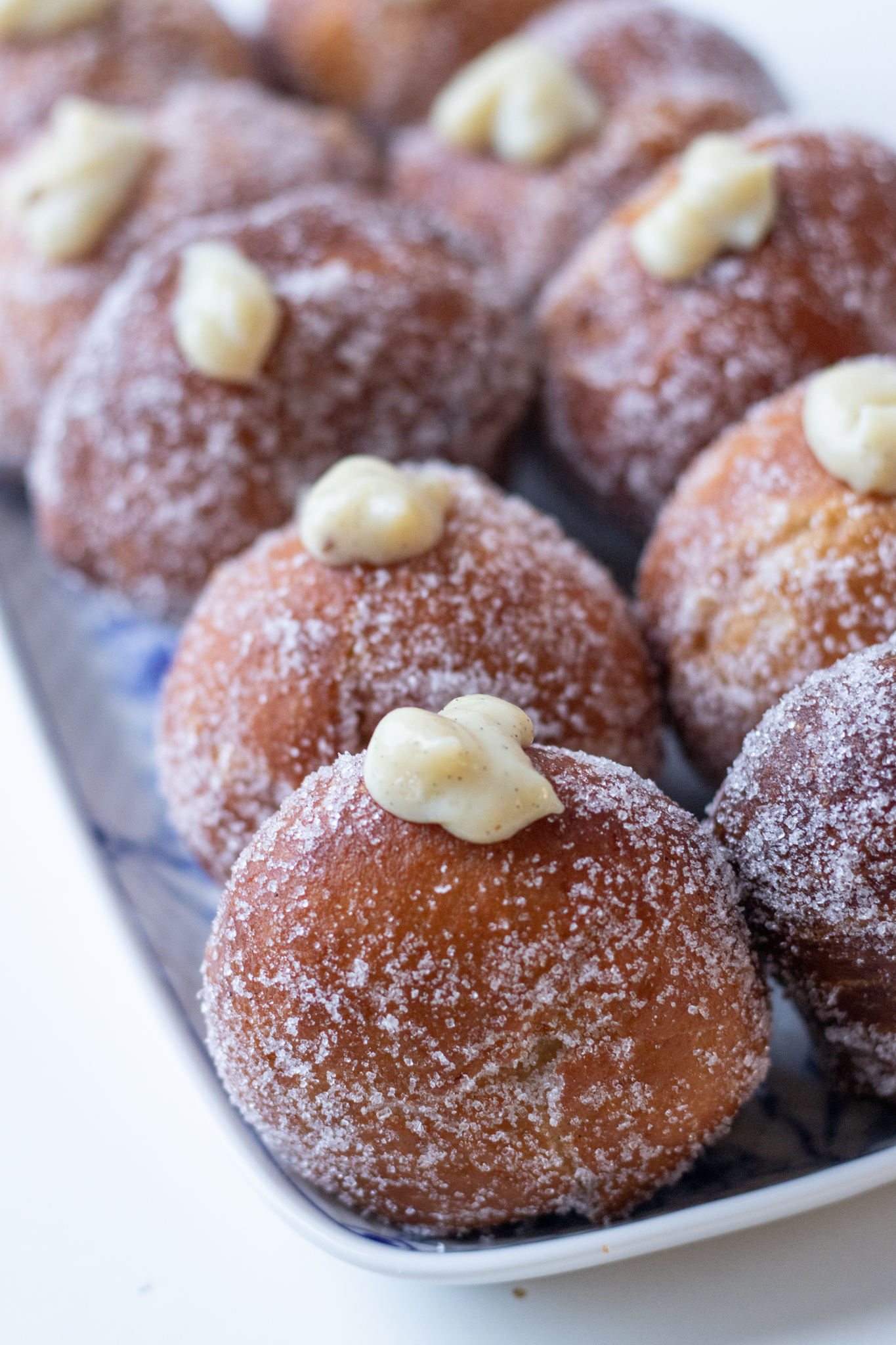 Berliner med vaniljecreme - Opskrift på pfannkuchen