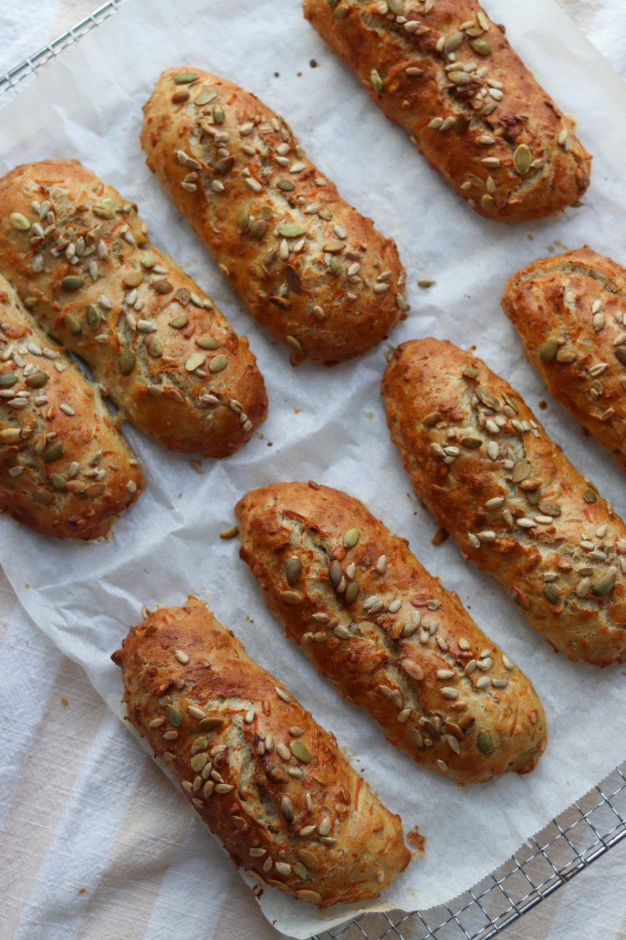 Sandwichbrød med gulerod - perfekte til madpakken